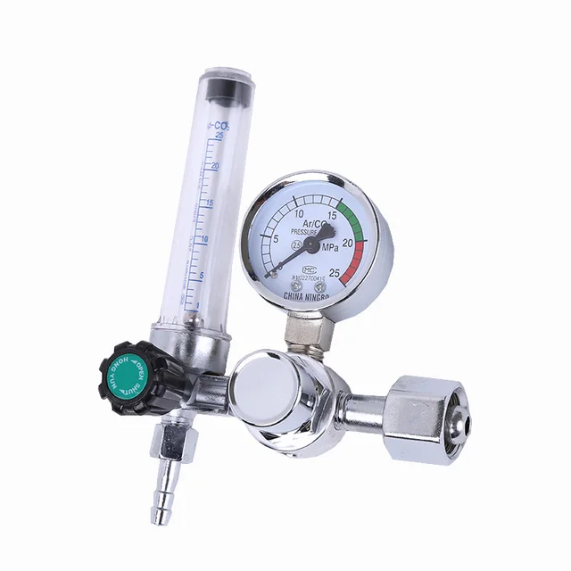 Safe Argon Regulator 0-25Mpa Argon Regulator CO2 Mig Tig Flow-Meter Gas ...