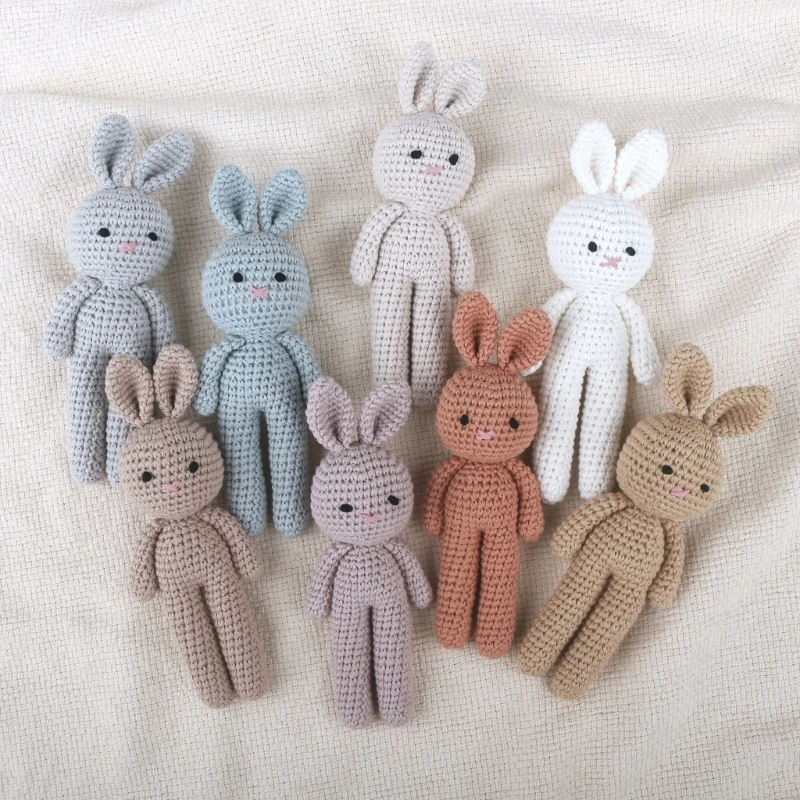 Crochet Rabbit Baby Doll Cute Stuffed Animal Handmade Bunny Soothing ...