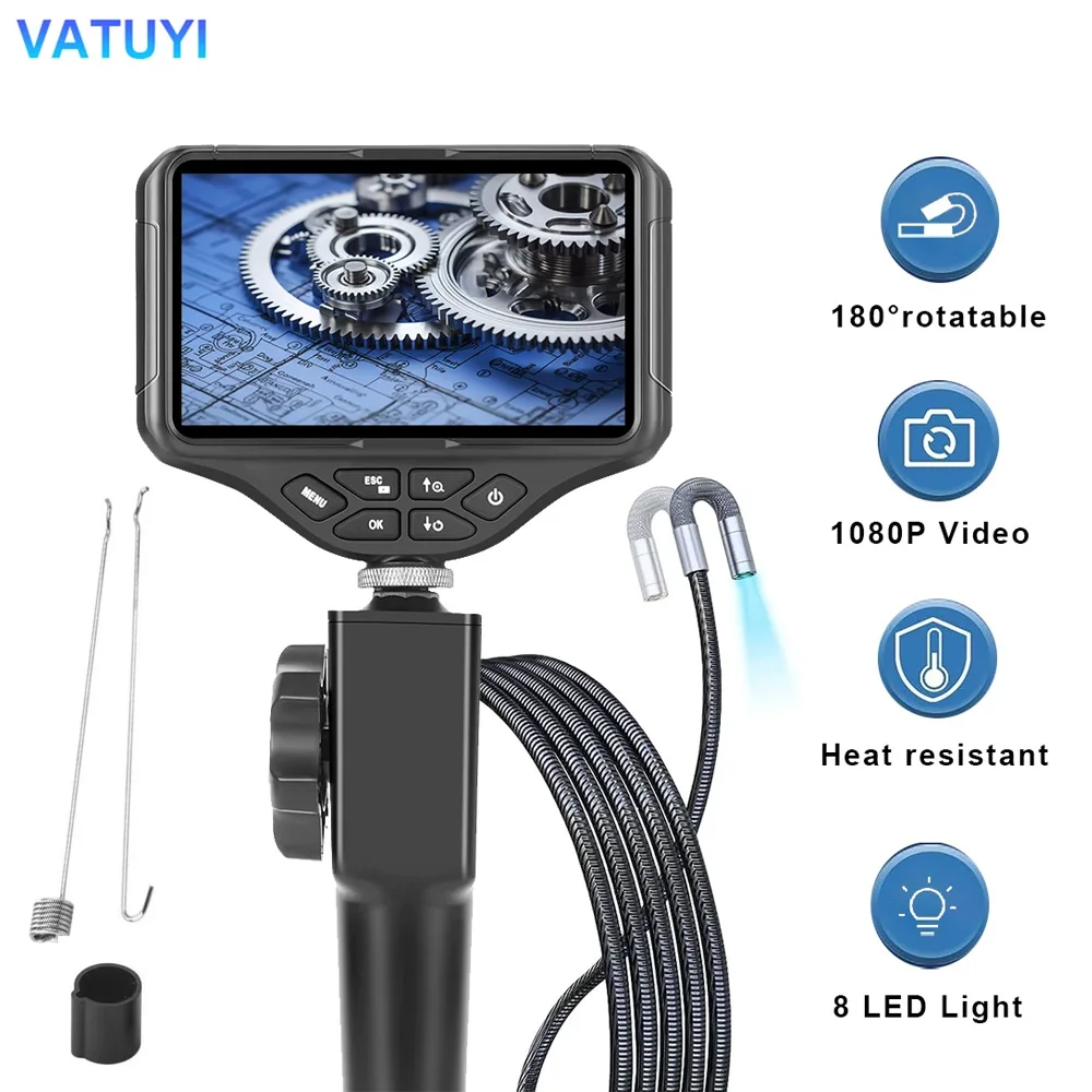 4-5-IPS-Screen-Endoscope-6MM-1080P-Articulating-Borescope-8-LED ...