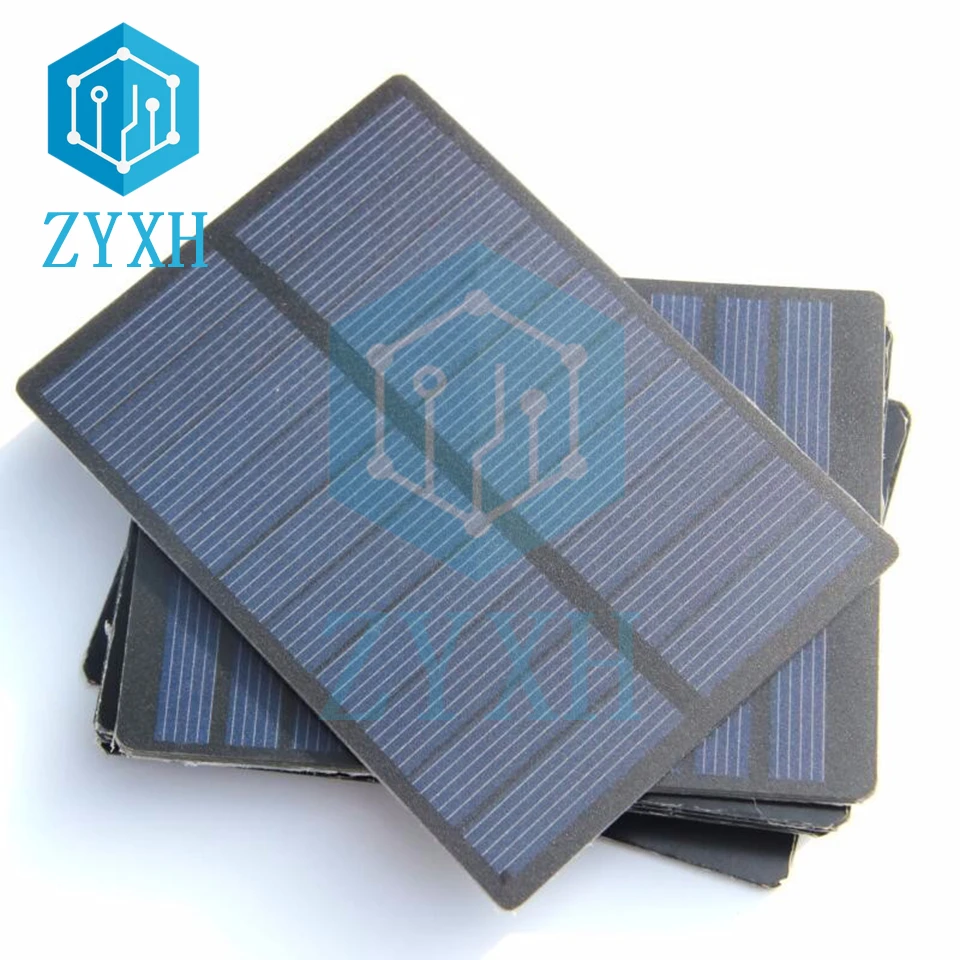 Mini 1.3W 5V Solar Panel 0-260mA Polysilicon Silicoon Battery Power ...