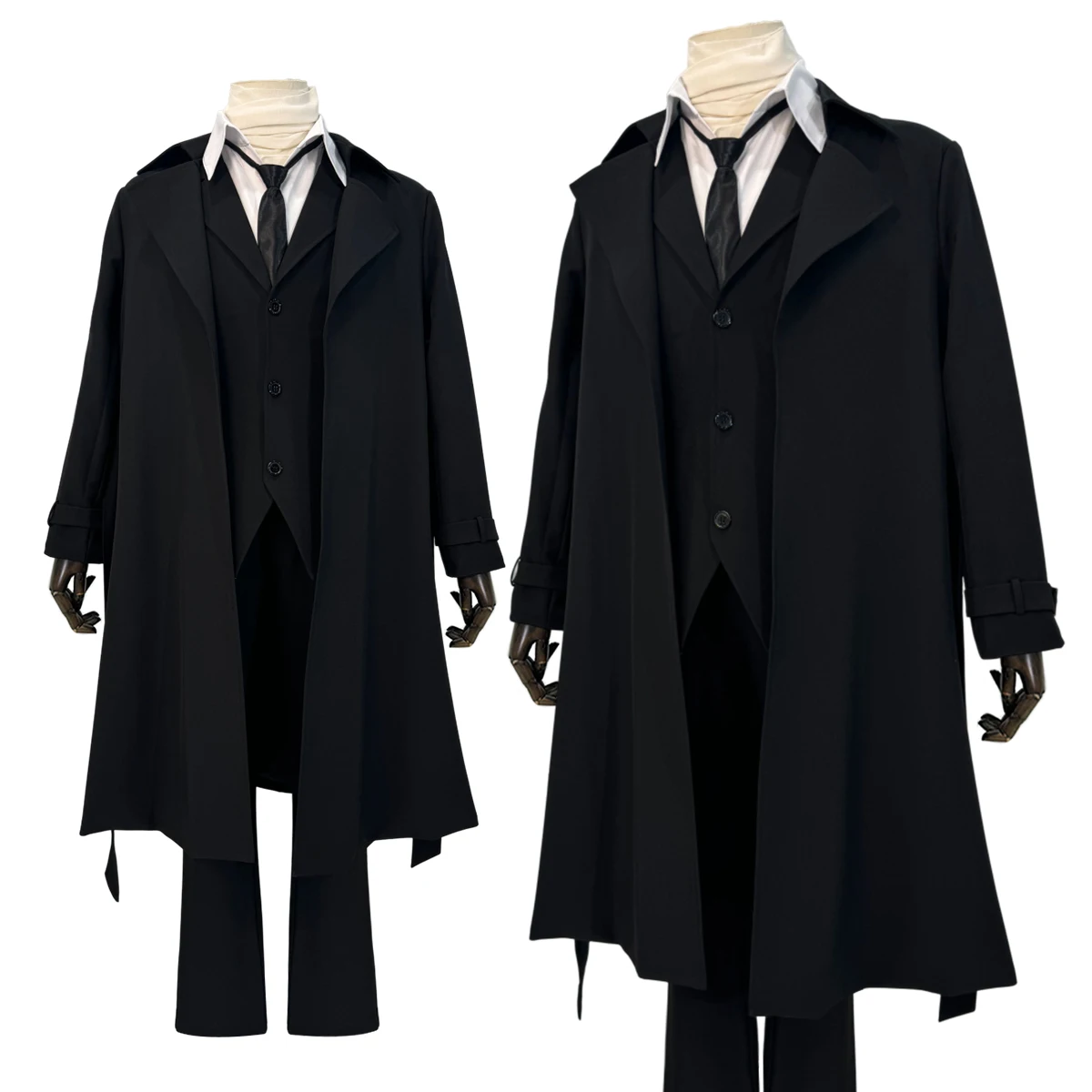 HOLOUN-Bungo-Anime-Dazai-Osamu-Cosplay-Costume-Wig-Black-Lining-Coat ...