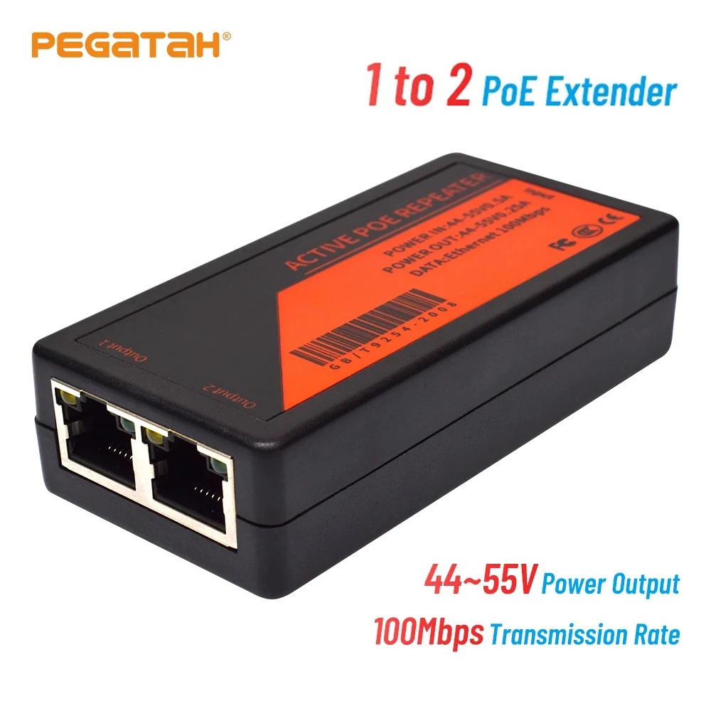 2-Port-PoE-Extender-100Mbps-Poe-Extender-for-Ip-Port-Max-Extend-100m ...