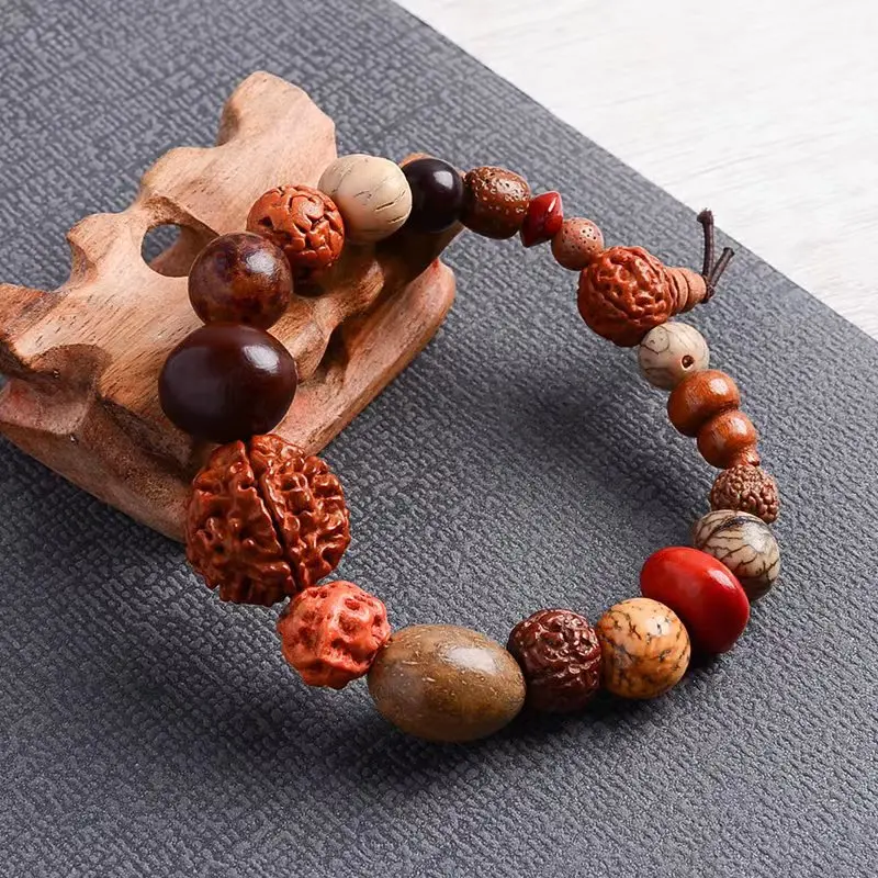 Pulsera-Vintage-Natural-de-18-semillas-Bodhi-brazalete-con-abalorios-de ...