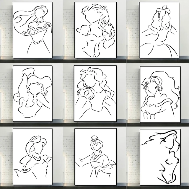 Disney Princess Minimalist Posters