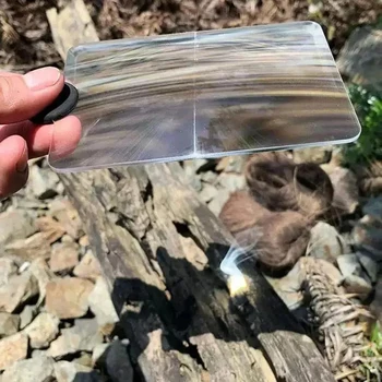 Magnifying Glass Card Fire Starter Outdoor Solar Lgniter Fresnel Solar ...