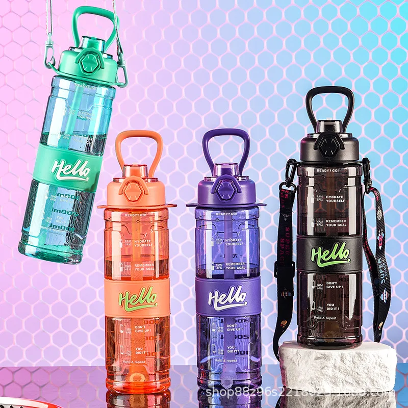 800ML-Sports-Water-Bottle-Large-Capacity-Plastic-Cups-Leakproof-Drinking-Bottle-Portable-Water ...