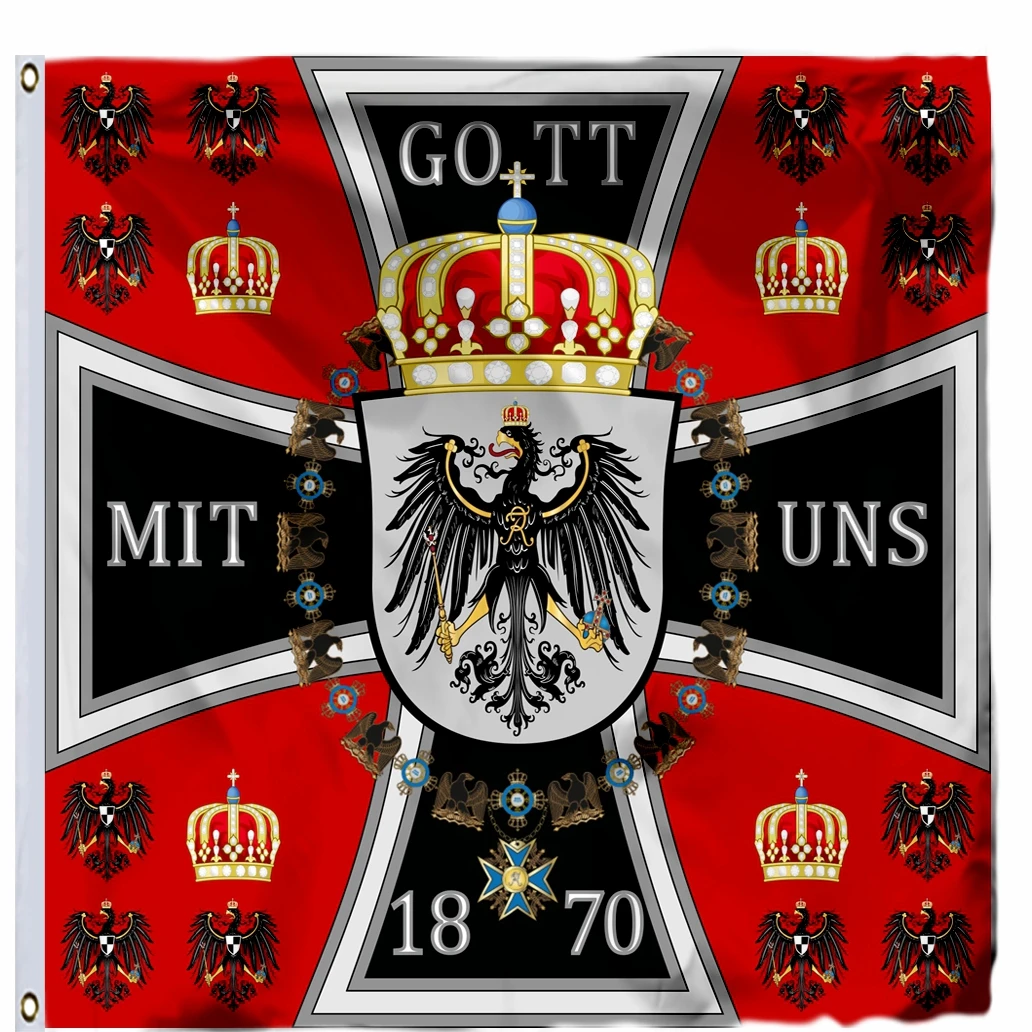 Bandera de Prusia 1871 del rey estándar real de Alemania 120x120cm 4x4 ...