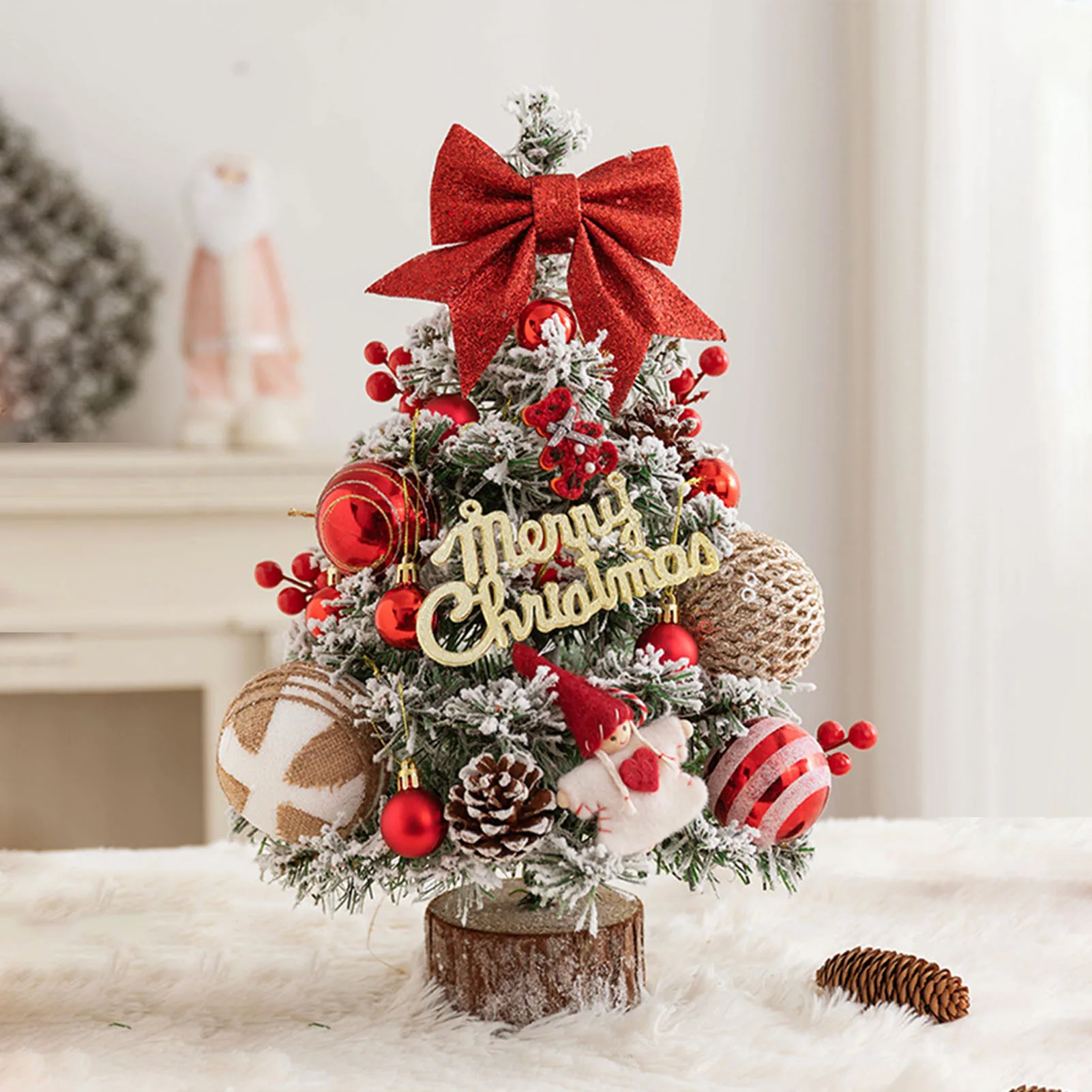 45cm Glitter Tabletop Mini Christmas Tree Add Atmospheres Xmas Tree ...