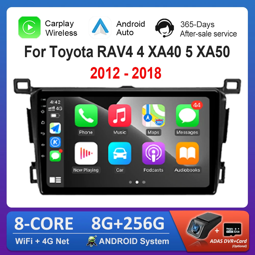 Right Hand Drvie Android 14 Auto for Toyota RAV4 4 XA40 5 XA50 2012 ...