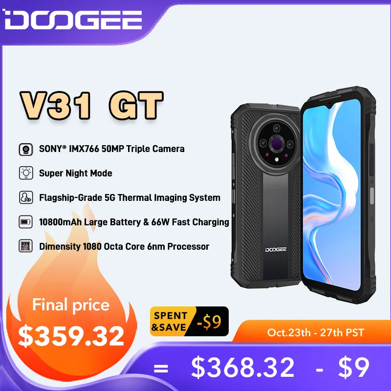 World-Premiere-DOOGEE-V31GT-Rugged-Phone-6-58-FHD-Dimensity-1080-Octa ...