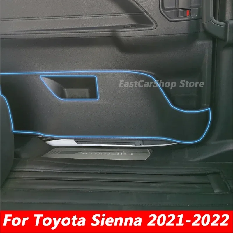For Toyota Sienna 4th XL40 2021-2024 Car PU Leather Door Protector Pad ...