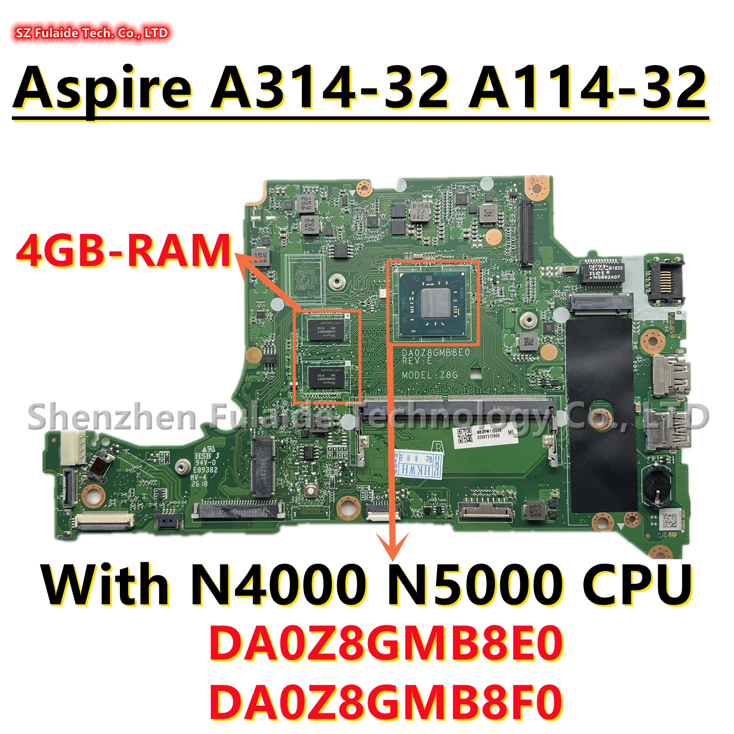 DA0Z8GMB8E0-DA0Z8GMB8F0-For-Acer-Aspire-A314-32-A114-32-Laptop ...