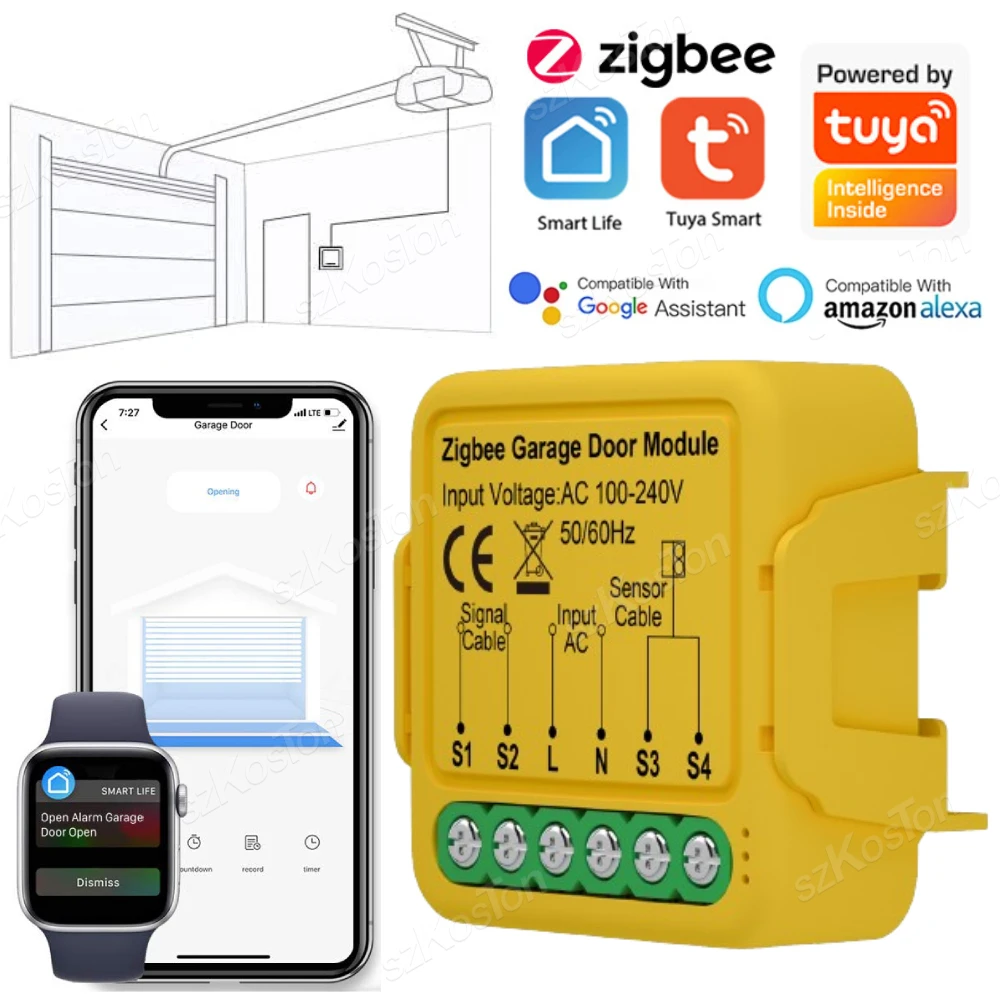 Tuya-ZigBee-Smart-Garage-Door-Opener-Controller-Module-Smart-Life-APP ...