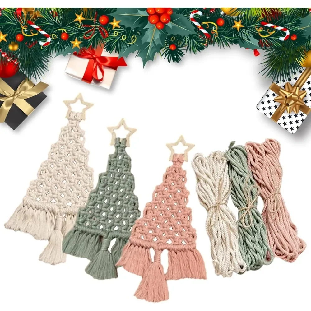 1-set-Macrame-Christmas-Tree-DIY-Kit-Christmas-Gift-Knitting-Craft-Kit ...