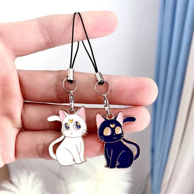Cute-Animal-Cat-Enamel-Phone-Charm-Girls-Phone-Strap-Lanyards-for ...