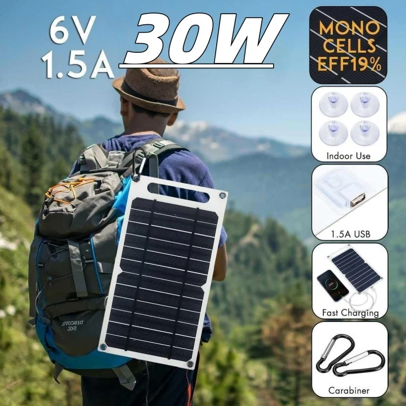 30W-Solar-Panel-With-USB-Portable-Solar-Phone-Charging-Bank-Charging ...