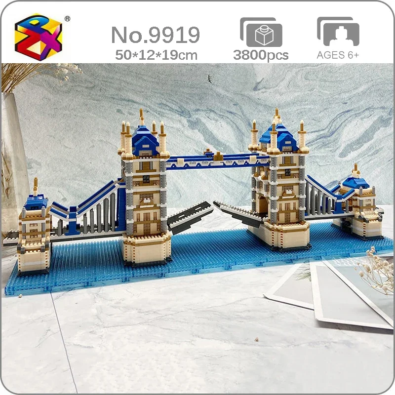 PZX-9919-World-Architecture-London-Tower-Bridge-River-Thames-Model-Mini ...