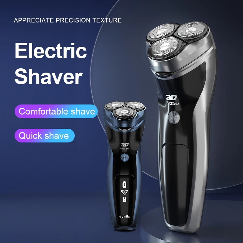 Electric Razor For Men Shaver Ipx4 Waterproof Led Light Usb Charging ...