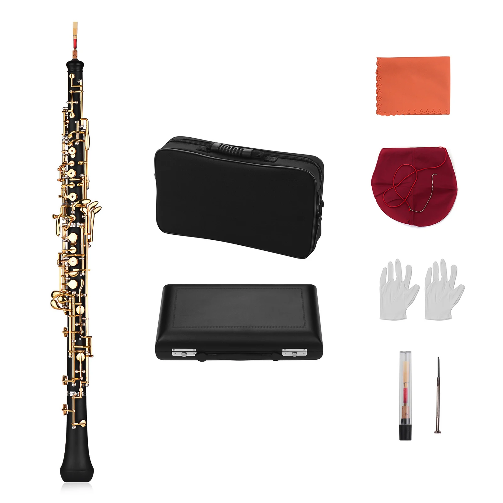 Professional-Oboe-C-Key-Semi-automatic-Style-Silver-plated-Keys-Woodwind-Instrument-with-Oboe ...