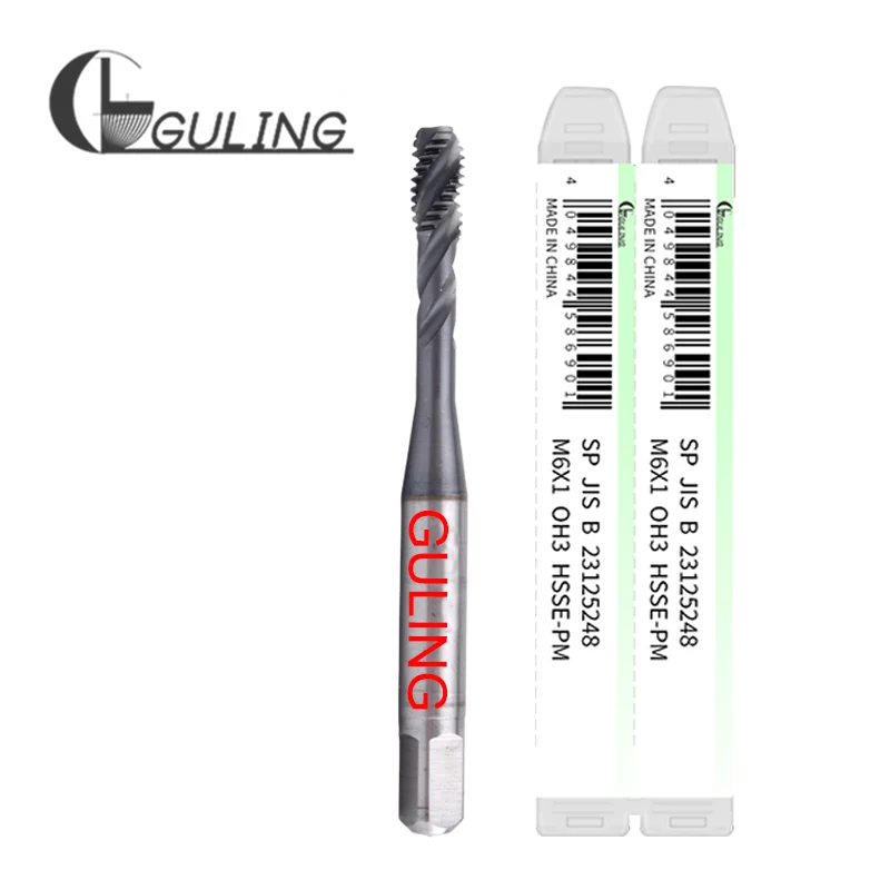 GULING 1PCS HSSE-PM JIS Standard Spiral Pointed Tap Fluted Forming Roll M3 M4 M5 M6 M8 M10 M12 ...