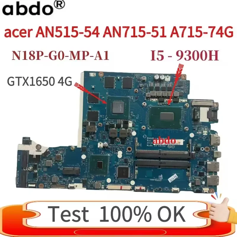 LA-H501p-For-Acer-Nitro-5-AN515-54-AN715-51-Laptop-Motherboard-With-i5 ...