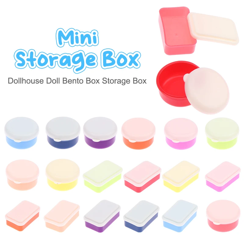 1:12 Dollhouse Miniature Lunch Box Simulation Plastic Storage Box Mini ...