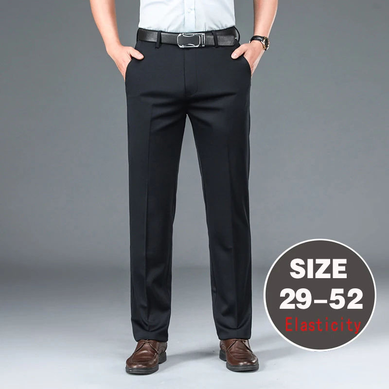 10xl Oversized Mannen Zakelijke Broek Mannen Fit Stretch Formele Broek ...