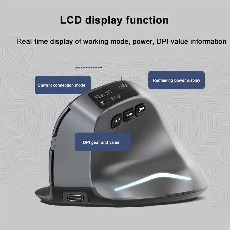 Vertical-Mouse-Rechargeable-Wireless-Mouse-PC-RGB-Gaming-Mouse ...