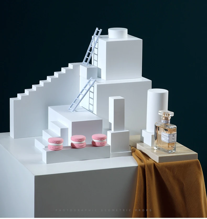 White-Series-Wooden-Photo-Props-Geometric-Cube-Photography-Shooting ...