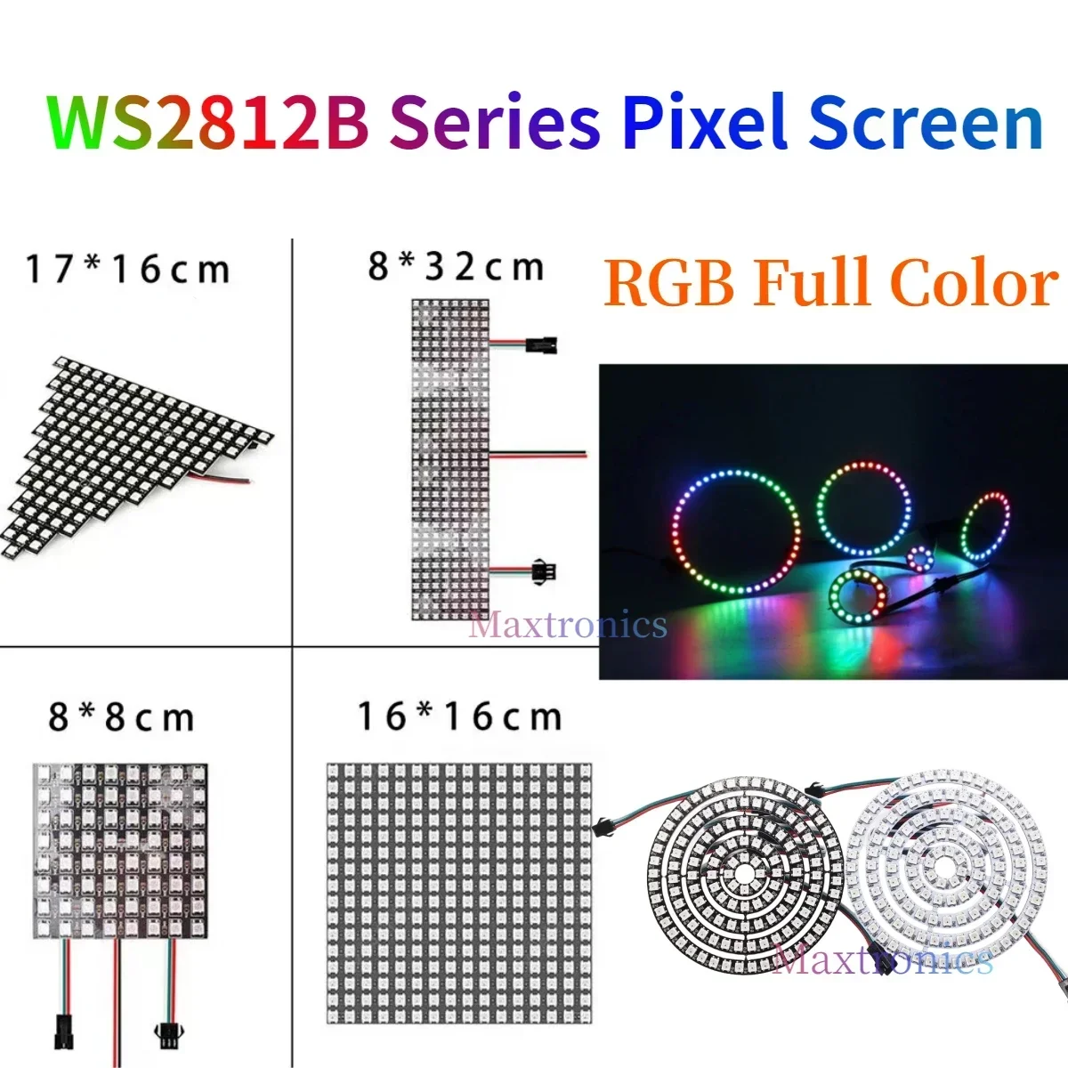 DC5V-WS2812B-LED-Pixel-Panel-Programmable-Addressable-Spliceable-Led ...