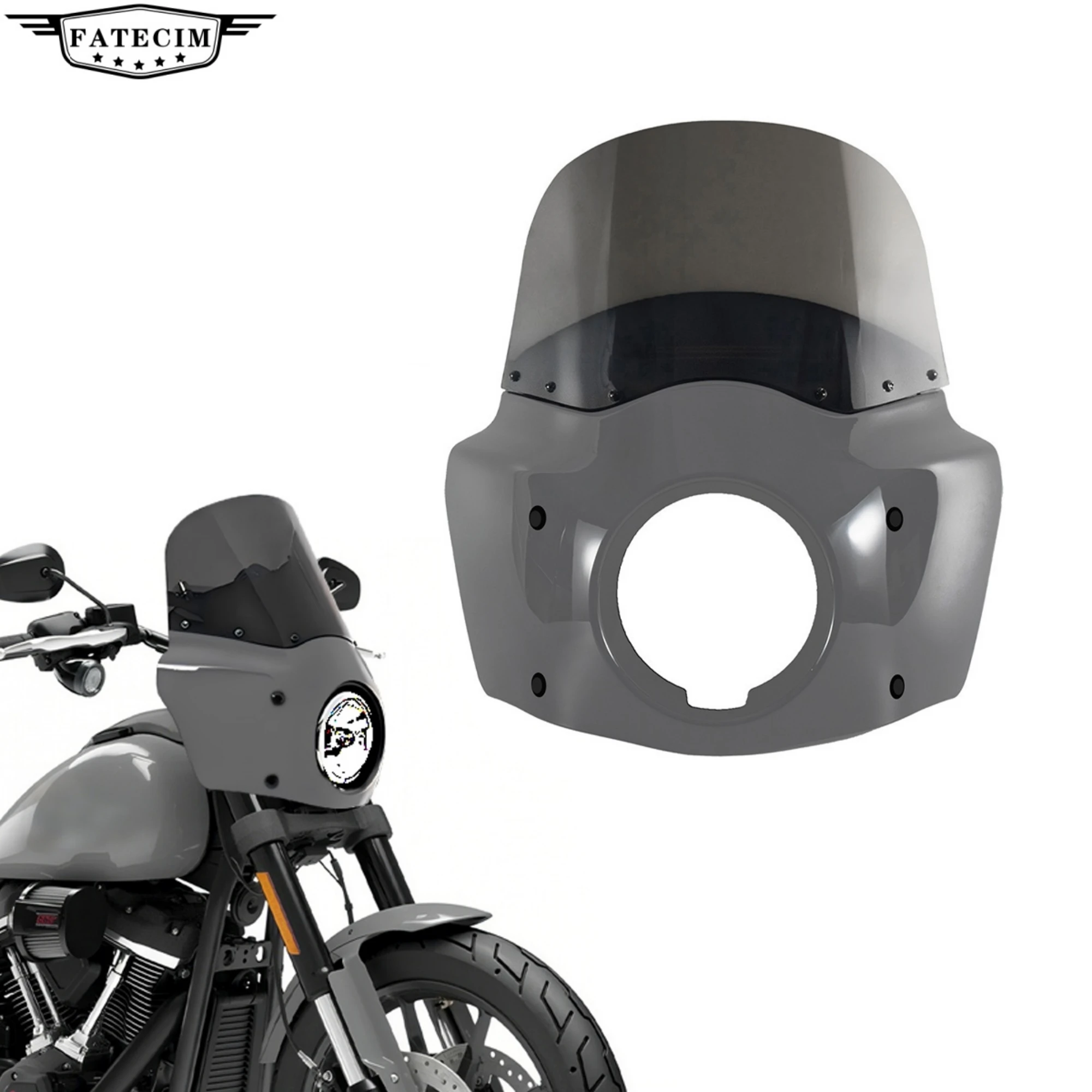 GUNSHIP GRAY Shell 11 inch Motorcycle Front Fairing For Road Warrior ...