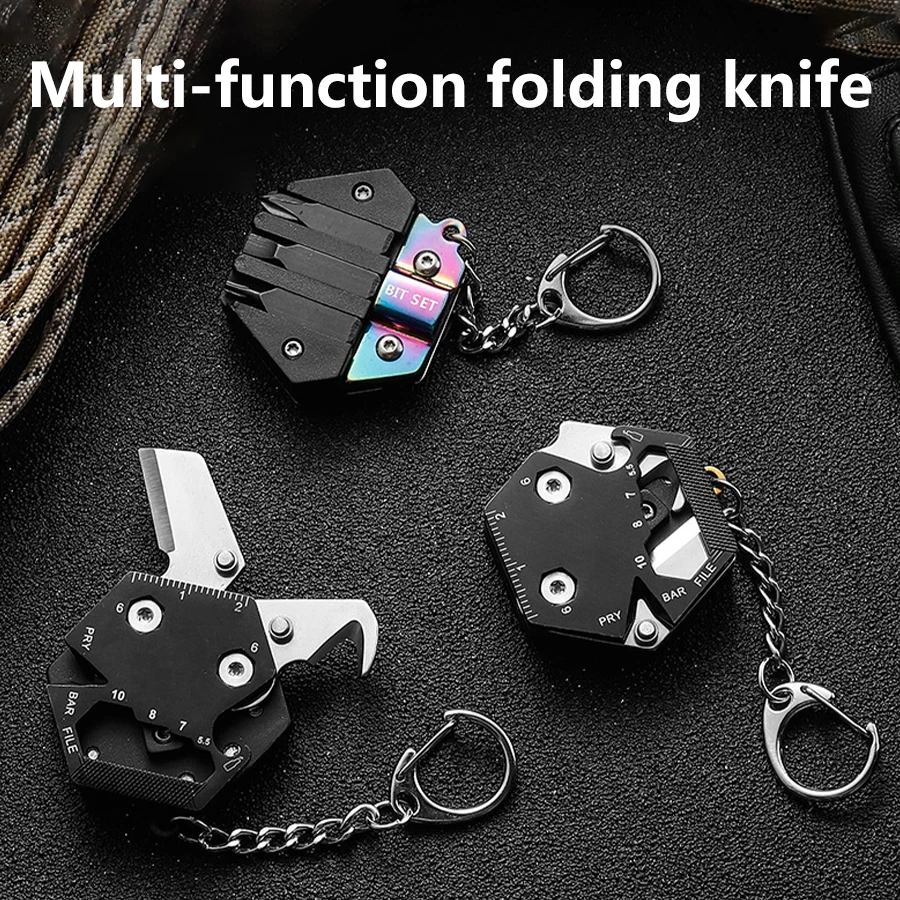 Pocket Fold Mini Knife Multifunctional Coin Knife Screwdriver Portable ...
