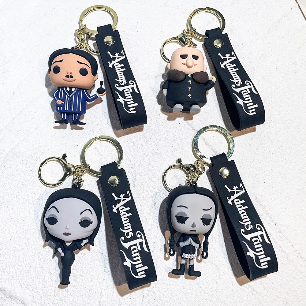 Trend-TV-Wednesday-Addams-Keychain-Addams-Family-Figure-Silicone ...