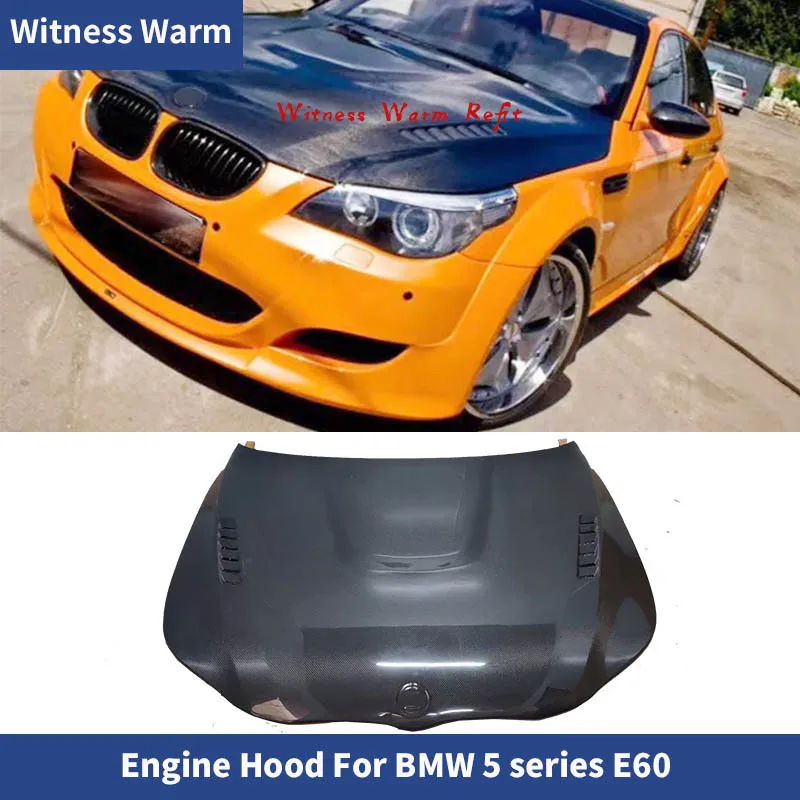 for-E60-Engine-Cover-Carbon-Fiber-Frp-Engine-Hood-Bonnets-for-Bmw-5 ...