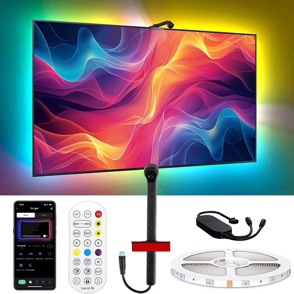 Smart-TV-Backlight-RGB-Strip-Lights-16-4-ft-Music-Sync-12-scene-modes ...