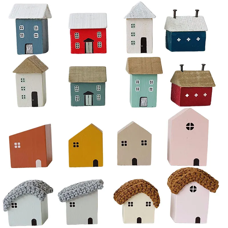 Mini-Wooden-House-Set-Small-World-Play-Toys-Room-Decoration-Open-Ended ...