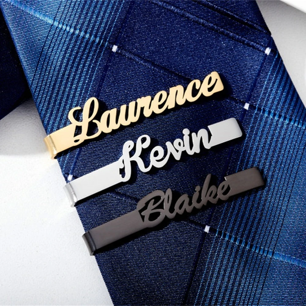 Personalized-Tie-Clip-For-Men-Suit-Accessories-Customized-Name-Tie-Clip ...
