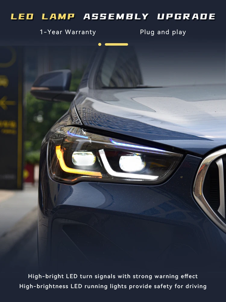 Car Lights For BMW X1 F48 F49 2016 2017 2018 2019 LED Headlight ...