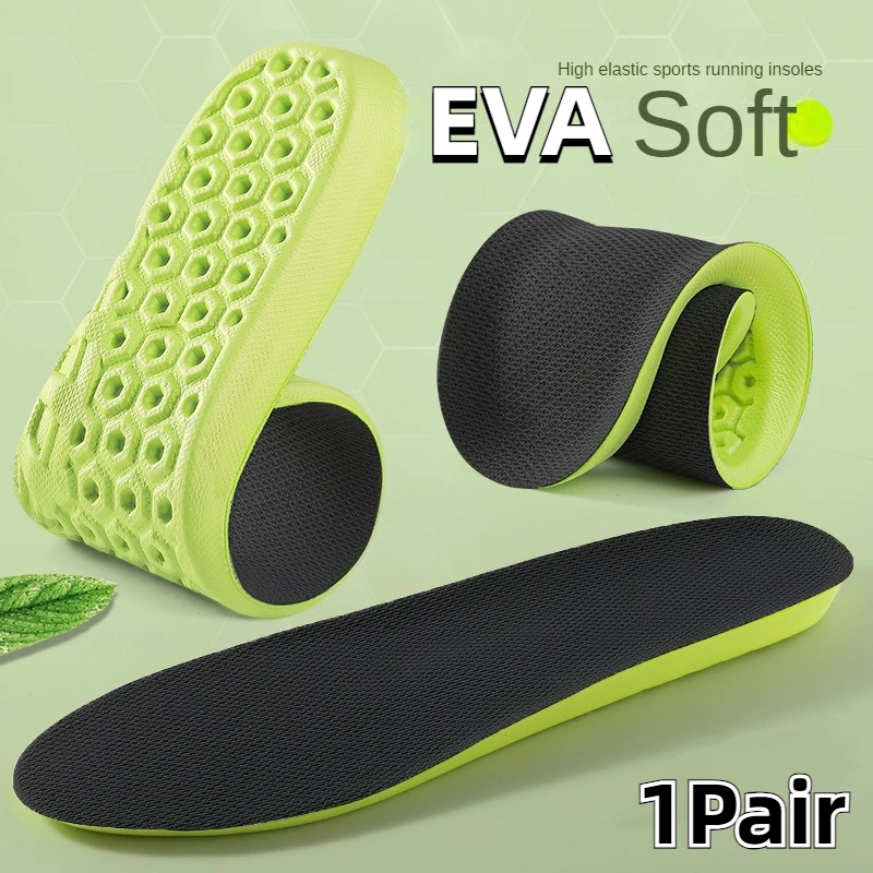 Elastic Shock Absorbing Shoe Insoles Breathable Honeycomb Sneaker ...