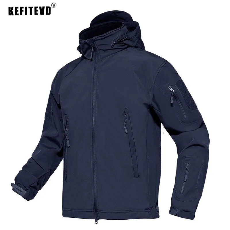KEFITEVD 남성용 전술 밀리터리 재킷, 소프트쉘 하이킹 재킷 코트, 야외 스포츠 의류, 방수 방풍 겨울 재킷|하이킹 재킷 ...