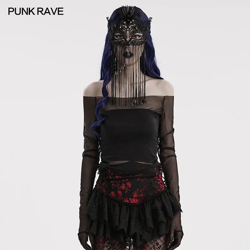 PUNK-RAVE-Women-s-Gothic-Fringed-Lace-Coffin-Sexy-Mysterious-Eye-Mask ...