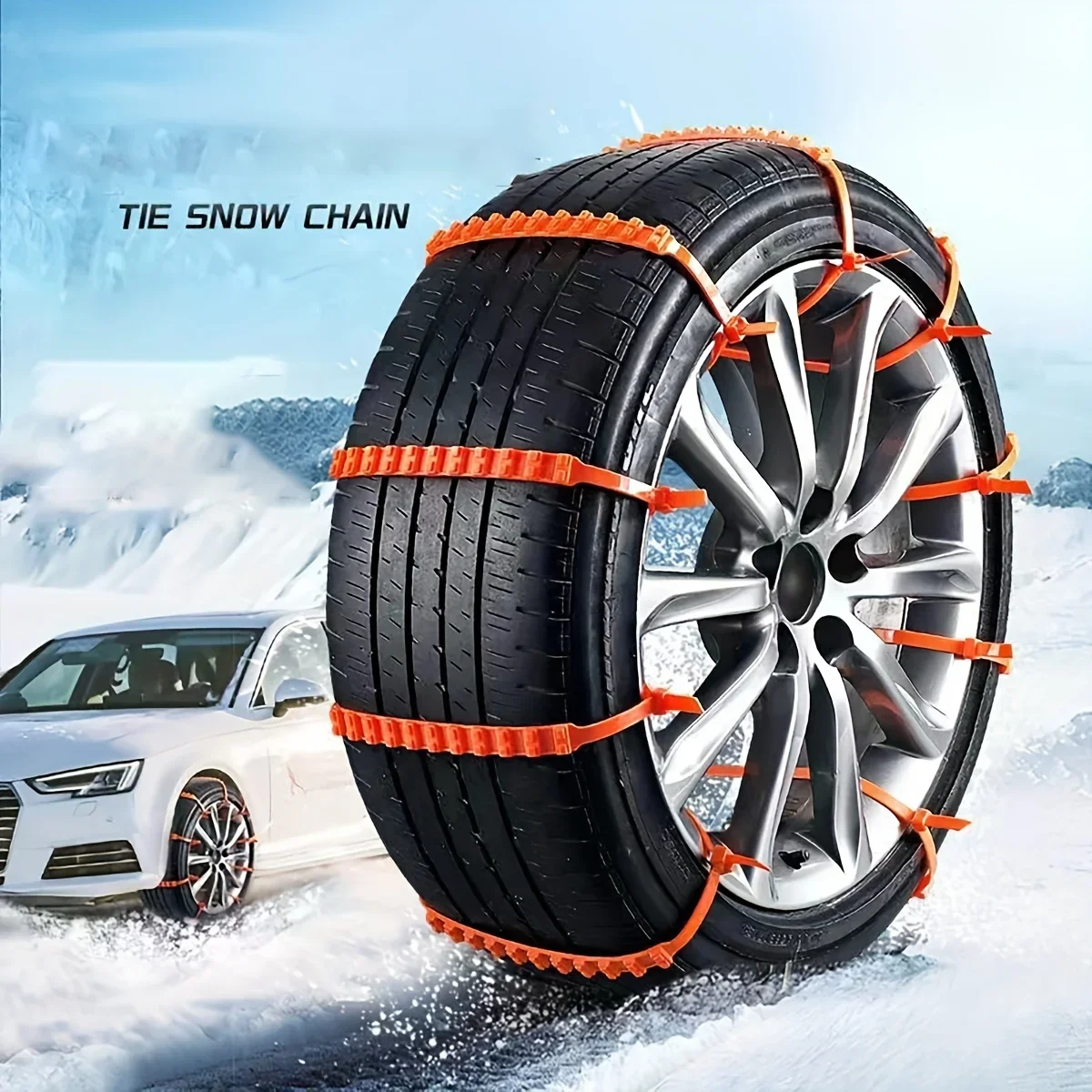 12pcs Snow Tire Chains,Car Cable Tire Reusable Antiskid Mud Chains Snow ...