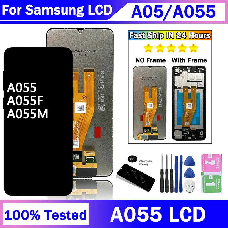 100-Test-For-Samsung-A05-A055F-A055M-SM-A055F-DS-Display-Touch-Screen ...