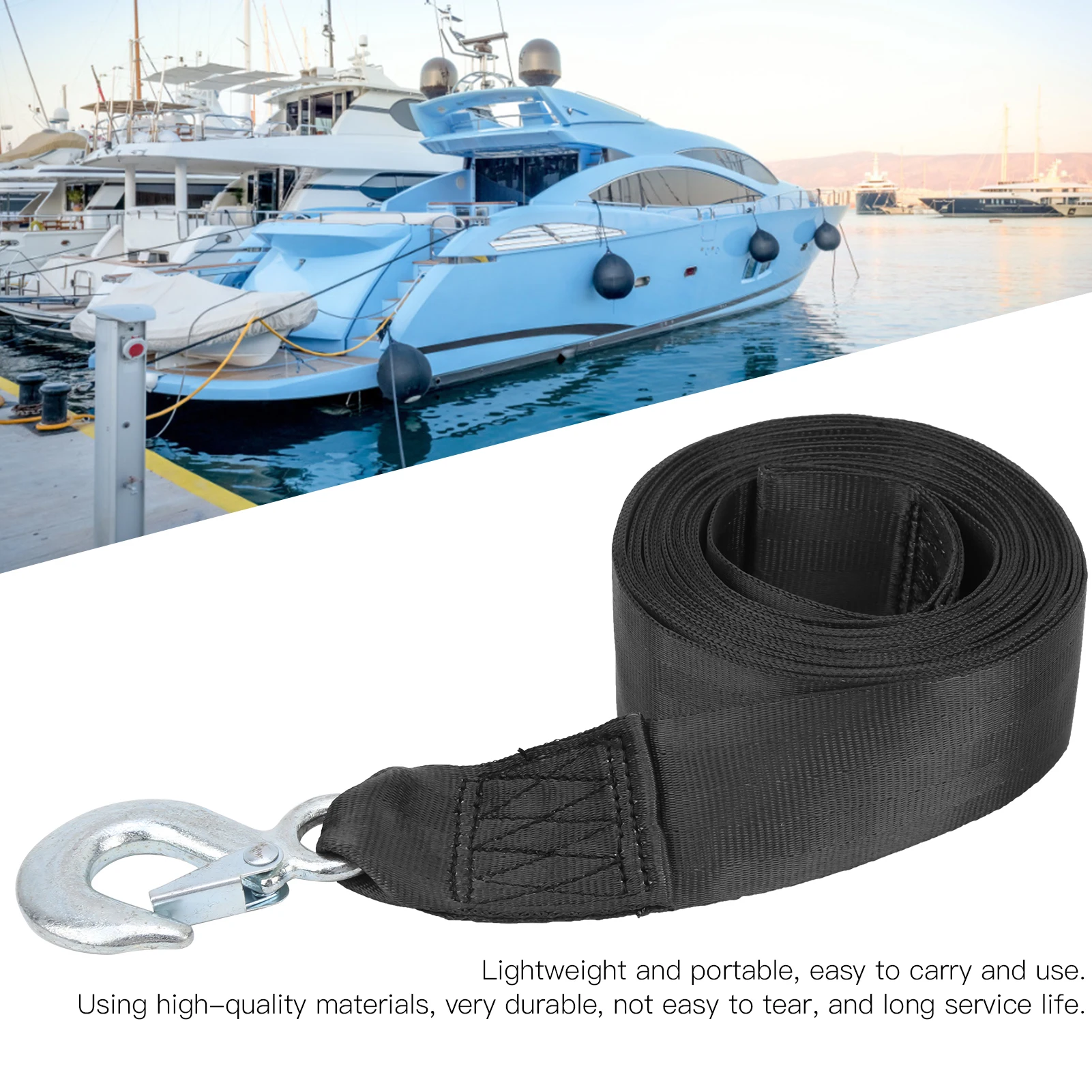 6M-Boat-Winch-Strap-High-Strength-Polyester-Trailer-Winch-Belt-Marine ...