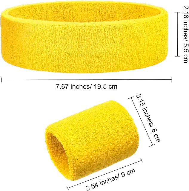 Sweat Bands Headbands Men NEON Sweatbands Headband And 2 X Wrist Bands ...