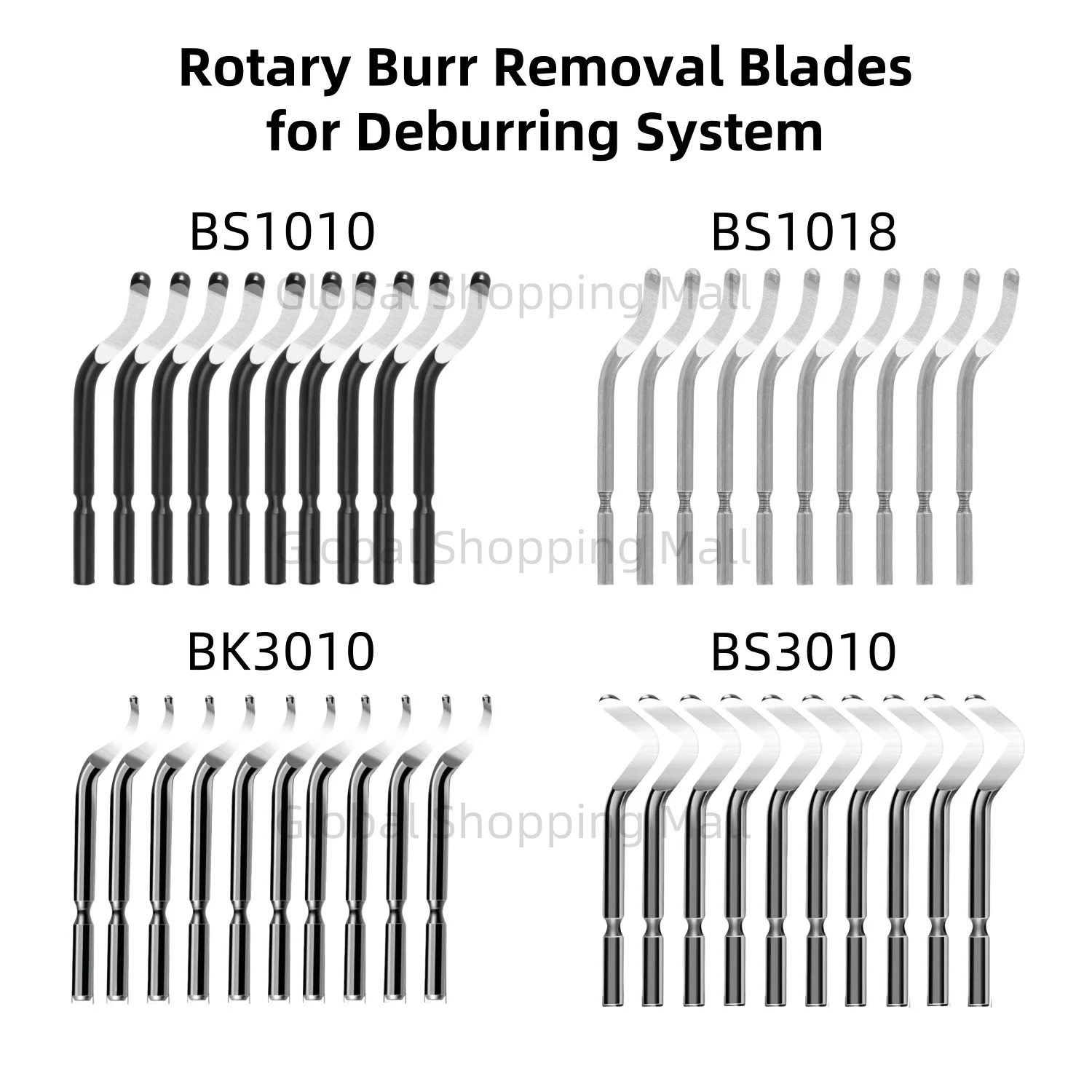 10PCS Swivel Blades 360 Degree Rotary Head for Hand Deburring Tool Kit ...
