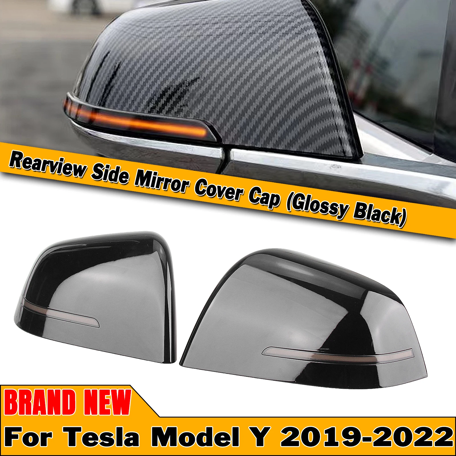 Car-Exterior-Rear-Mirror-Cover-Clip-Caps-Case-Shell-W-LED-Light-For ...