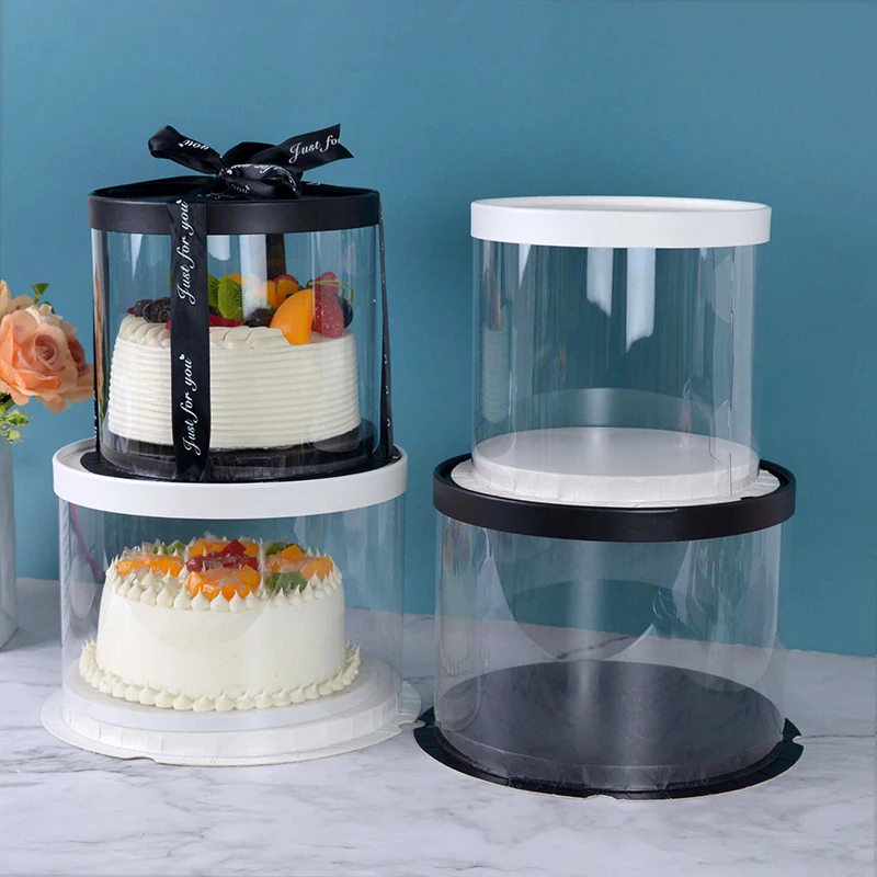 4-6inch-PVC-Clear-Cake-Boxes-Round-Transparent-Cake-Gift-Packaging-Box ...