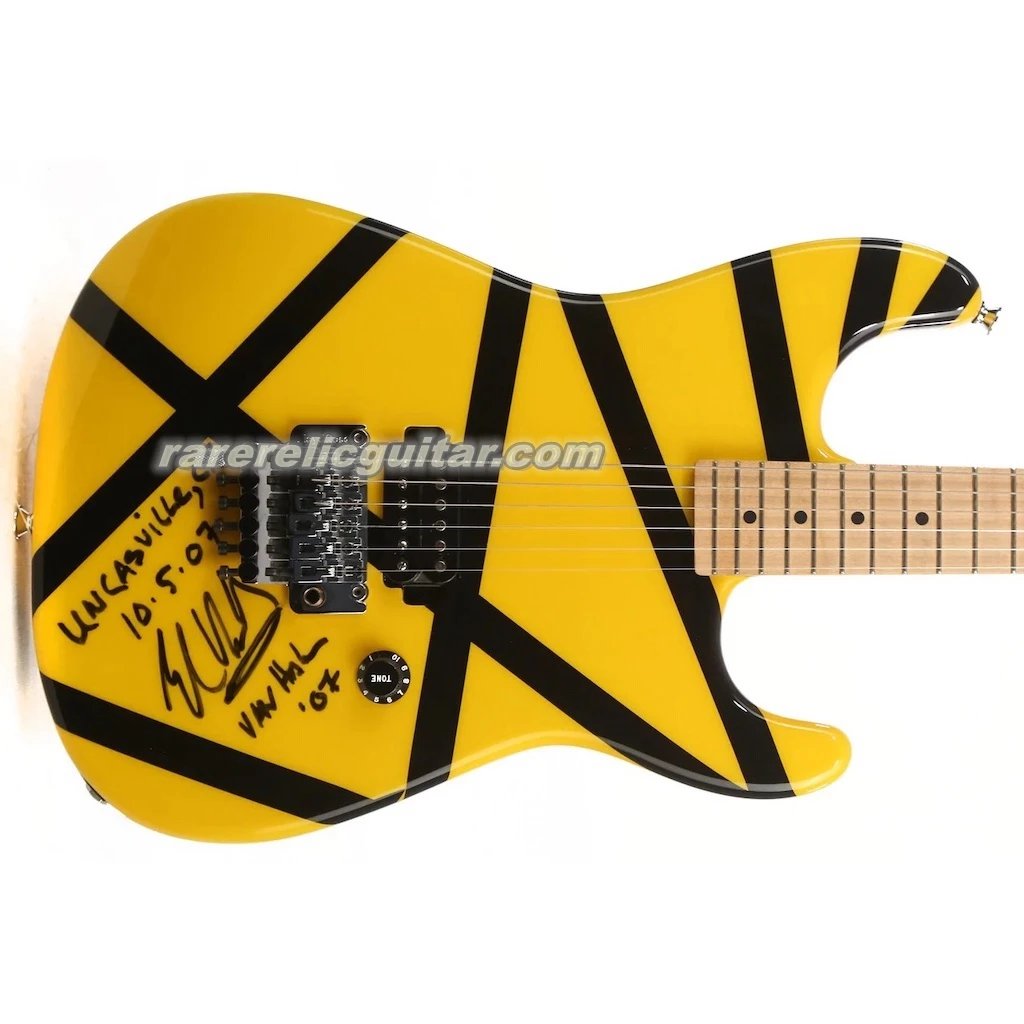 Art-Series-Tour-Uncasvile-CT-2007-Eddie-Van-Halen-Black-Stripes-Yellow ...