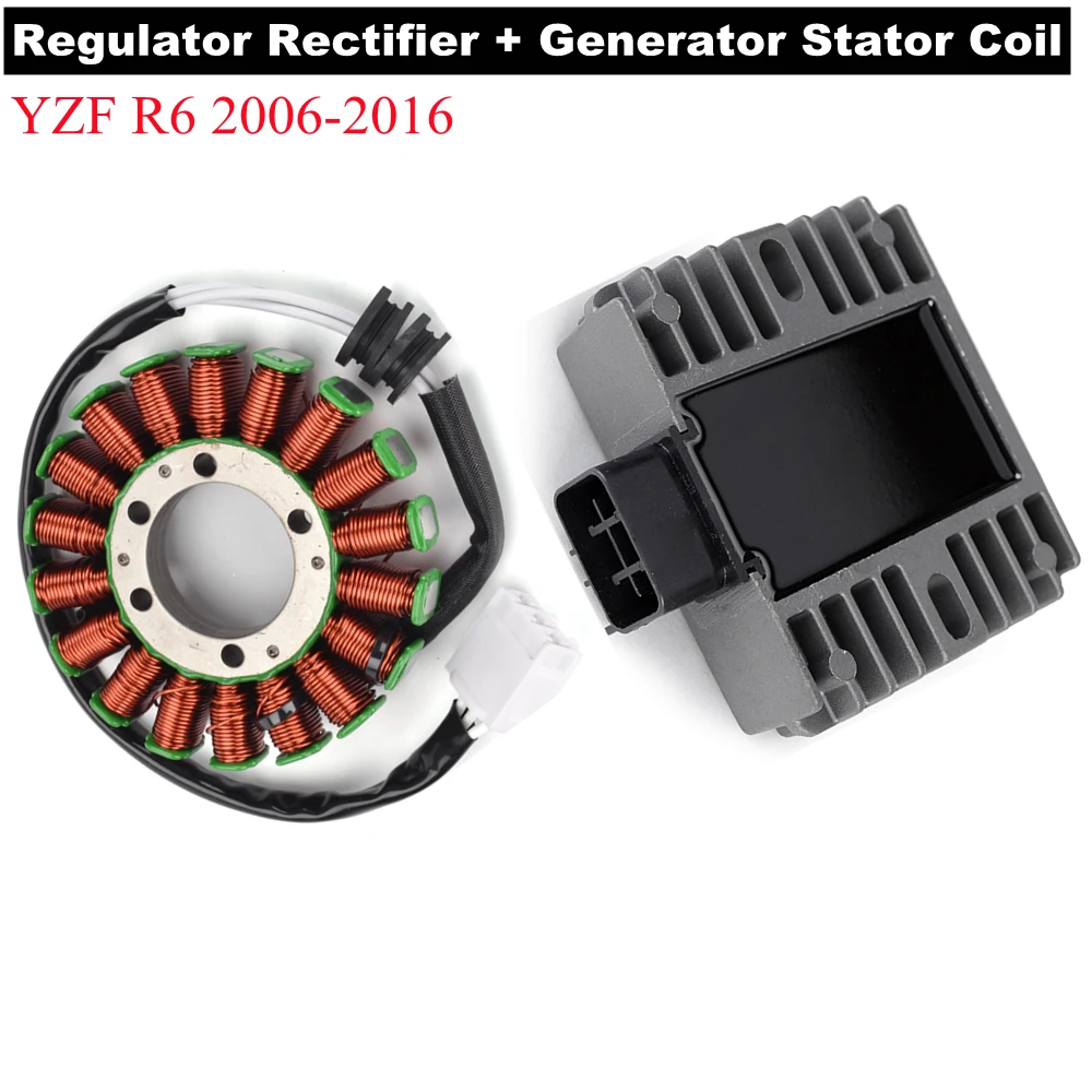 YZF-R6 Motorcycle Voltage Regulator + Stator Coil For Yamaha YZF R6 ...